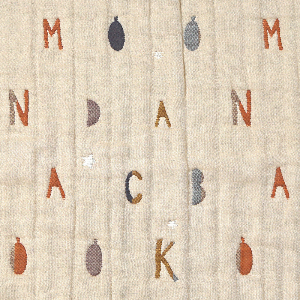 星辰字母羊毛六層紗被 M 米色